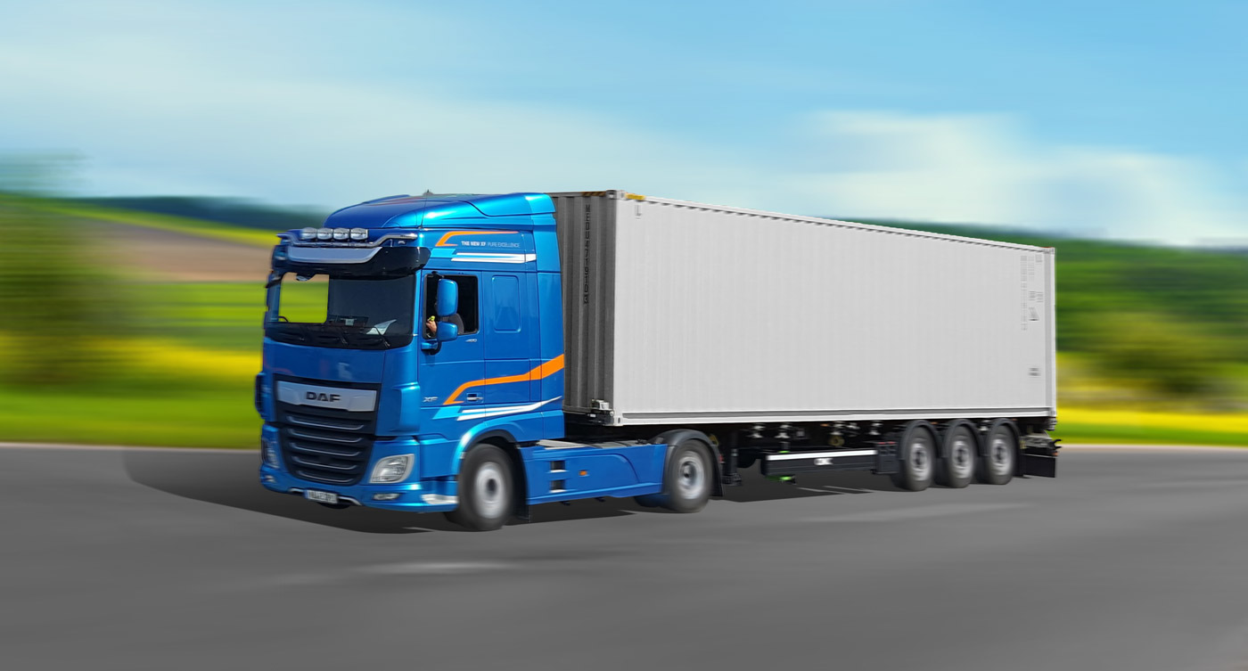 LKW Transporte am Containerterminal Ulm - MT Transport GmbH